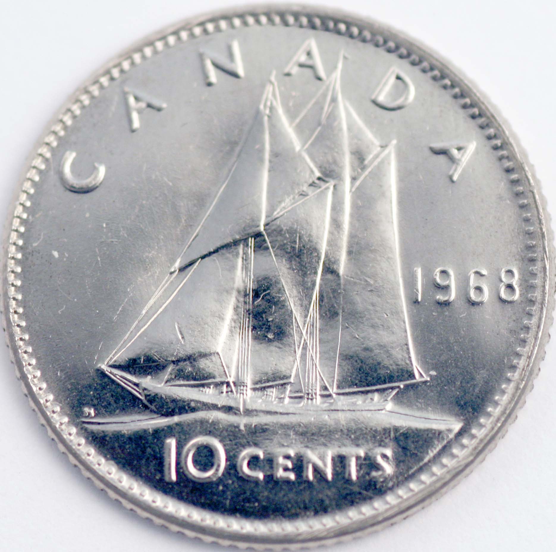 1969 Canadian Ten Cents Large Date Variety